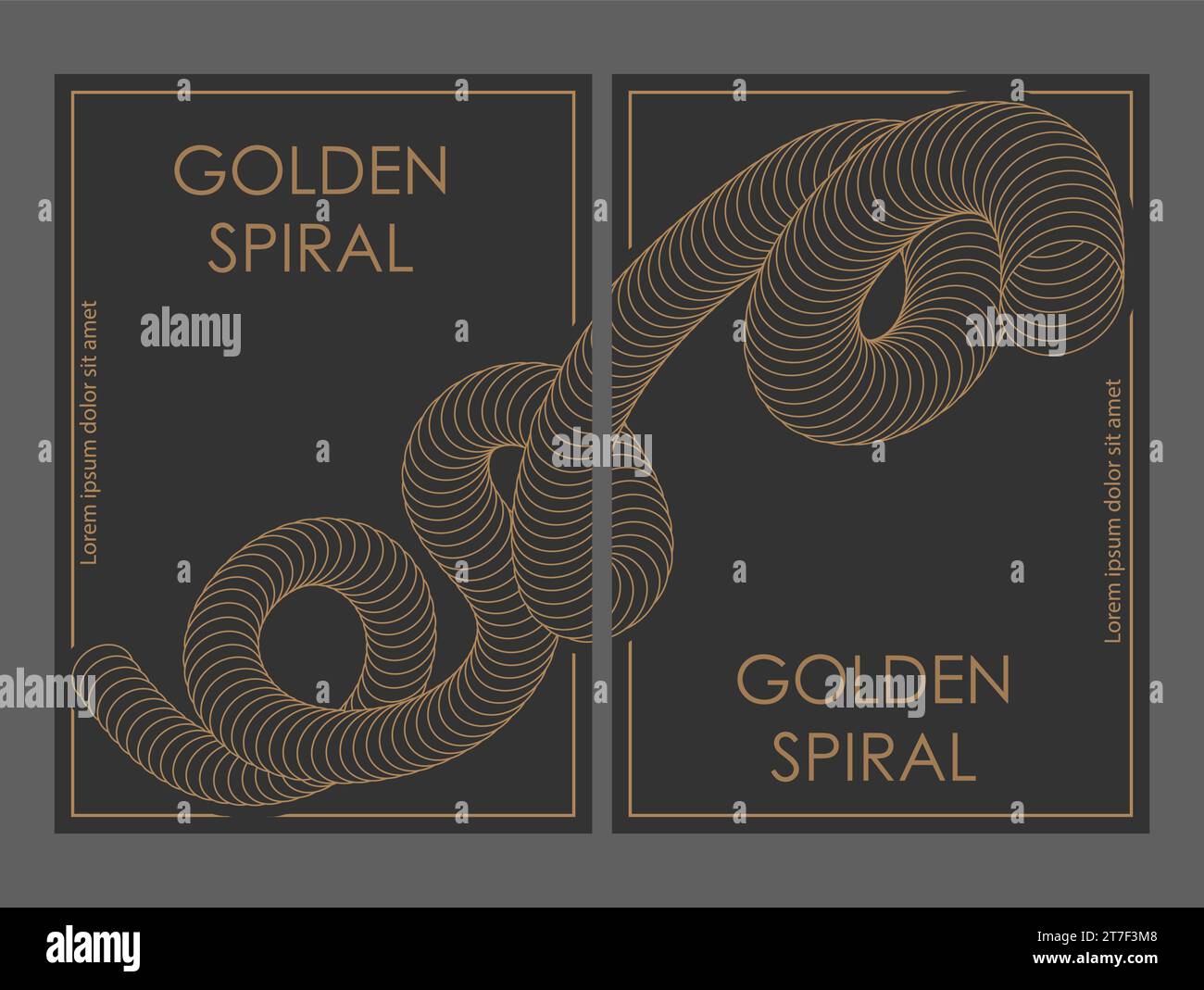 The golden spiral. A set of designs for a composite cover, banner ...
