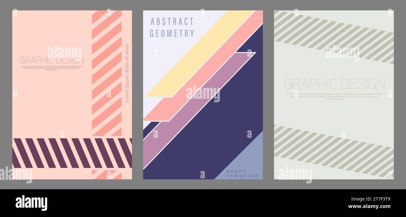 A set of abstract geometric shapes. Template for postcards, posters ...