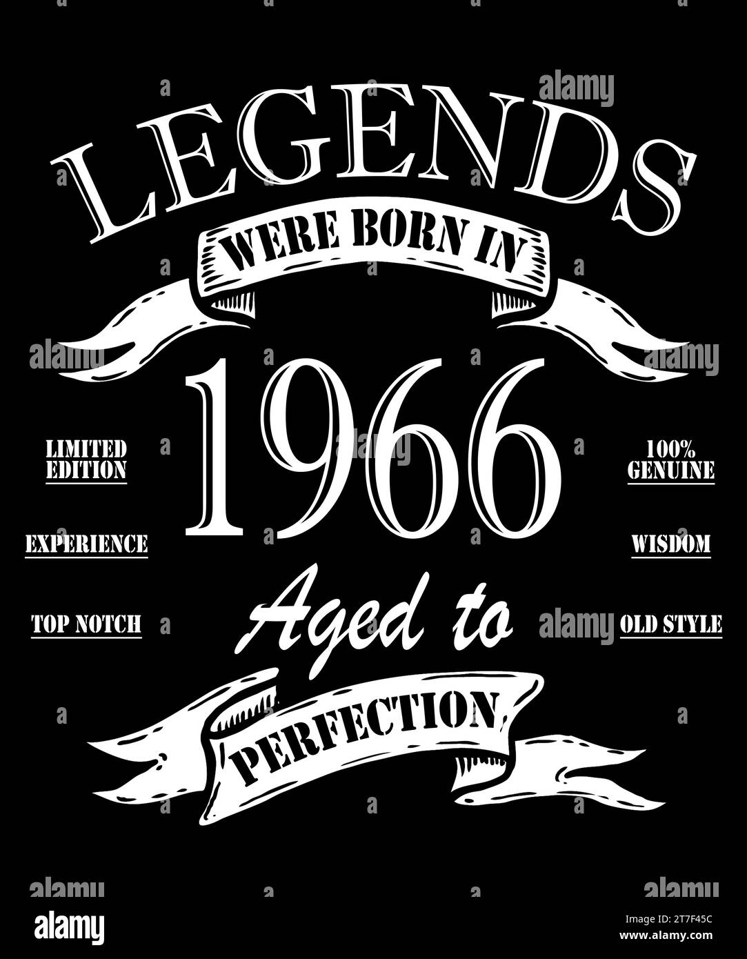 Legend Since 1966. Ready to print birthday vector. Legends were born ...