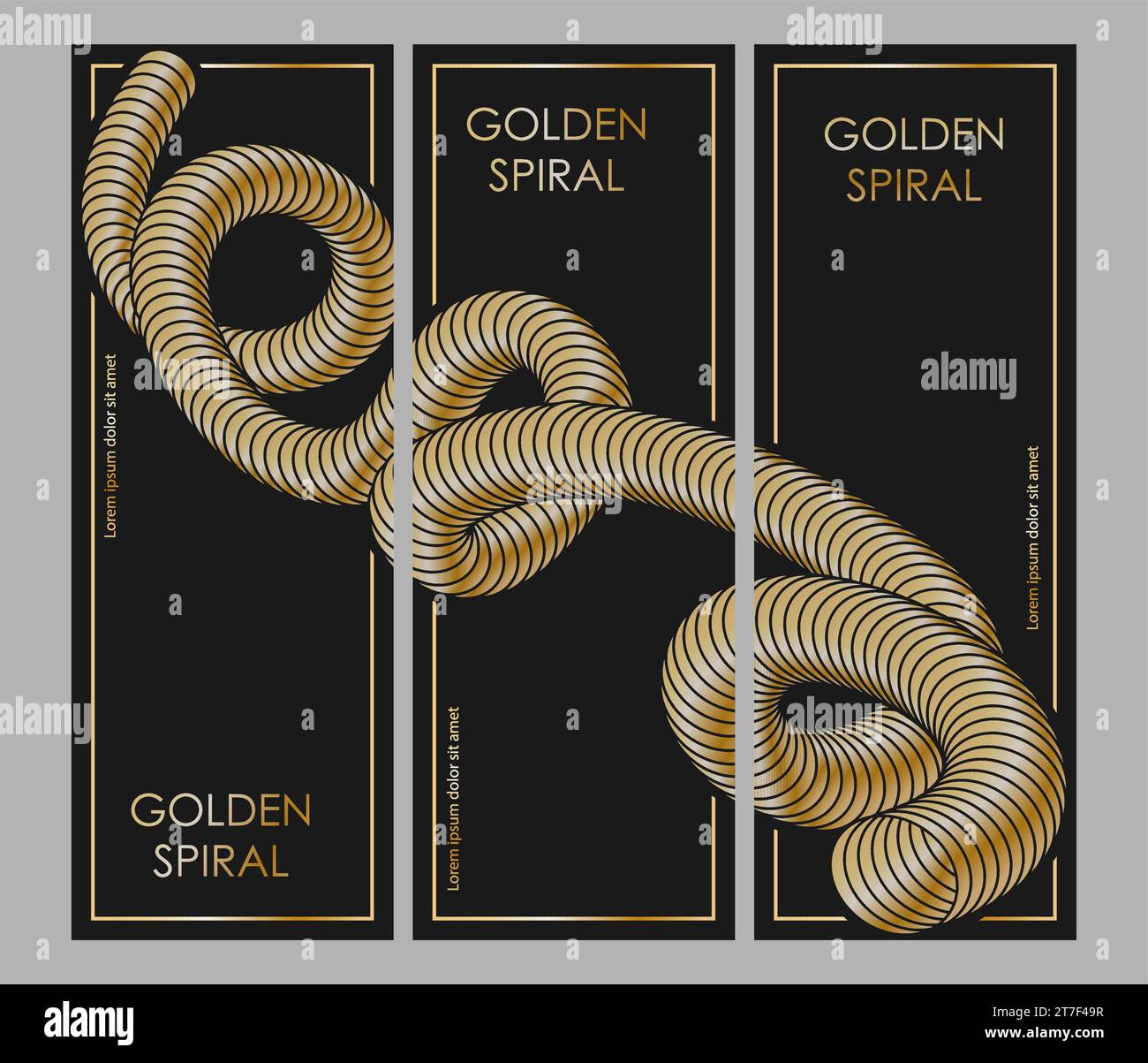 The golden spiral. A set of designs for a composite cover, banner ...