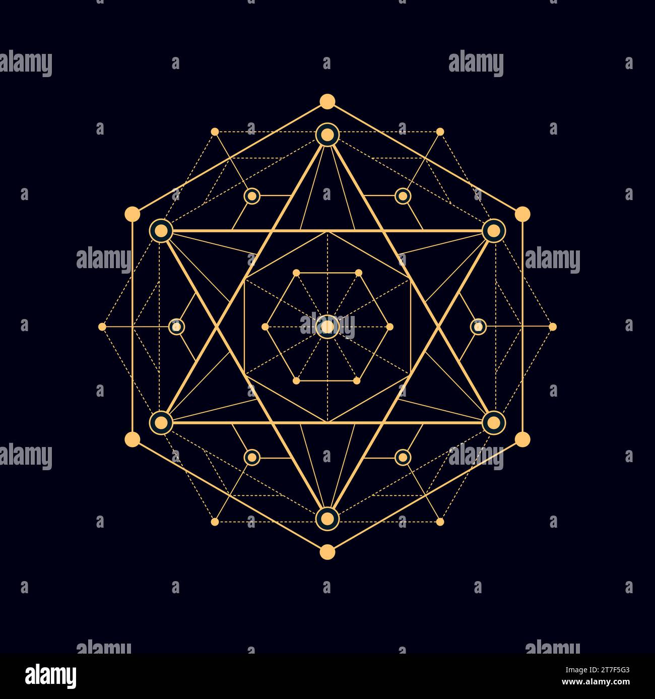 Myth and meditation icon, esometric sacred esoteric symbol isolated ...