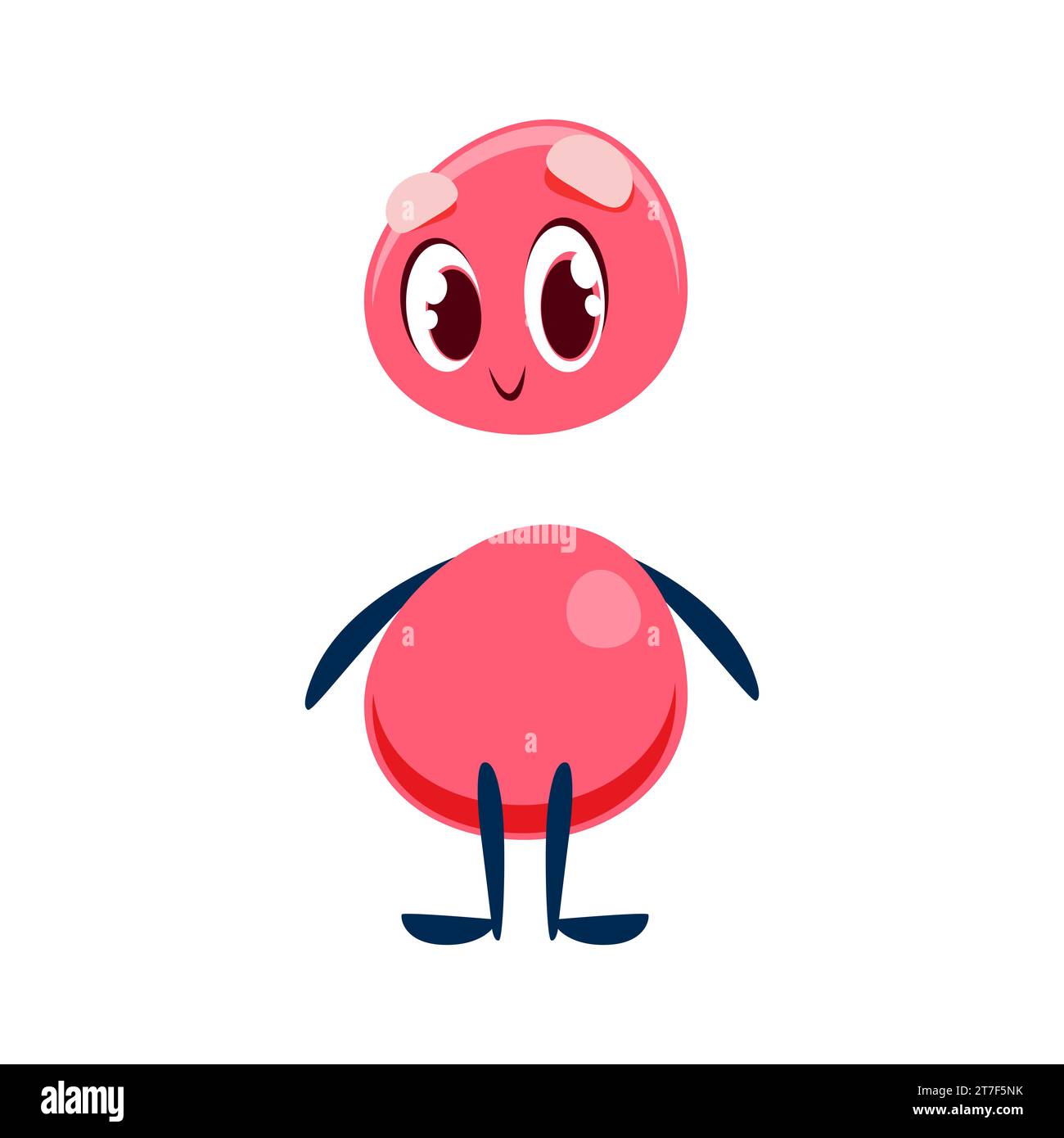 Cartoon colon cute funny punctuation mark character with adorable eyes ...