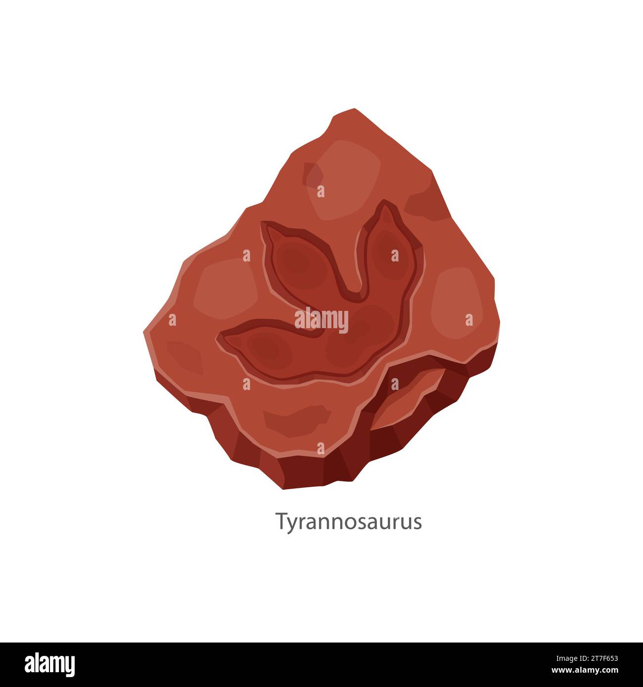 Ancient tyrannosaurus dinosaur footprint Stock Vector Images - Alamy