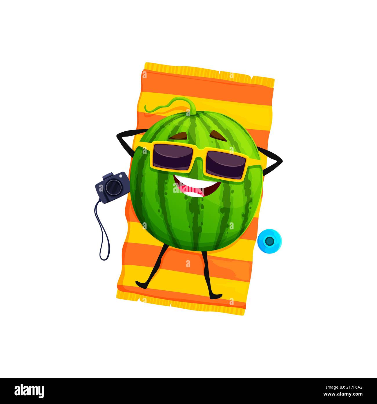 Cartoon sunbathing Cut Out Stock Images & Pictures - Alamy