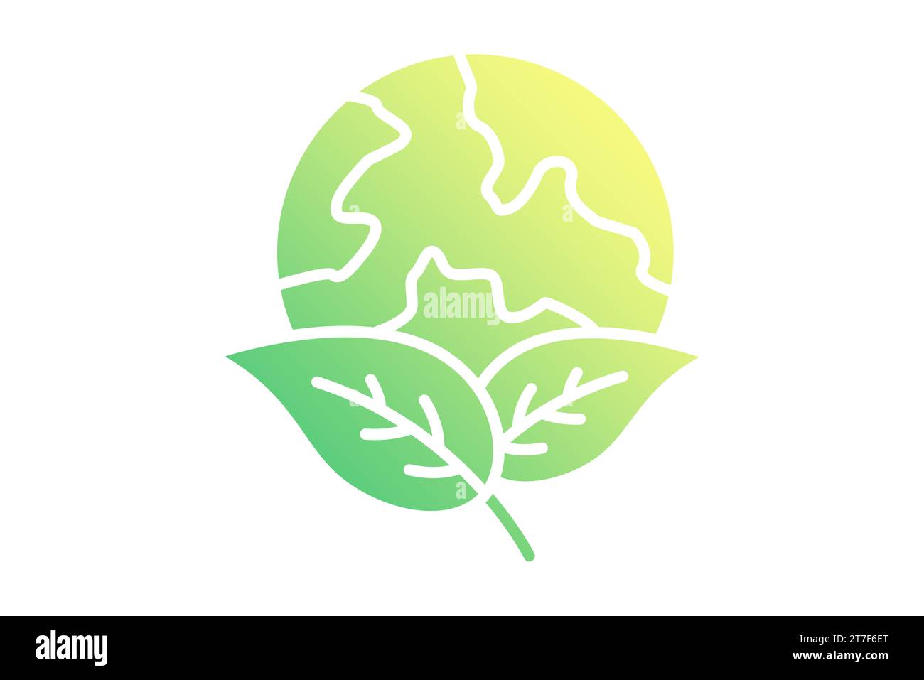 Green Eco Earth, Isolated On White Background Stock Photo - Alamy