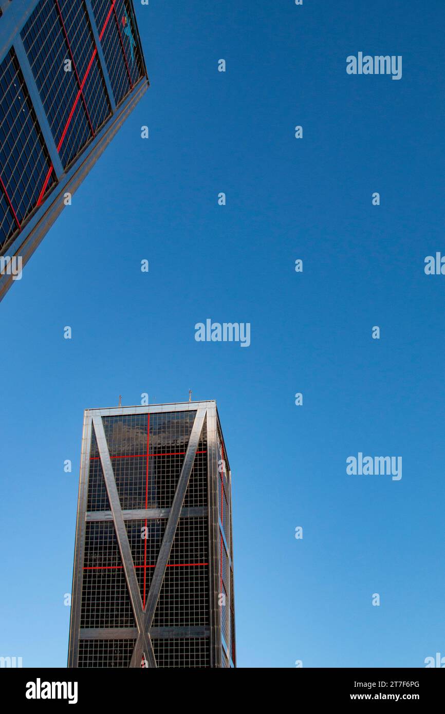 Tilted buildings of Las Torres Kio in the northern part of the city of ...