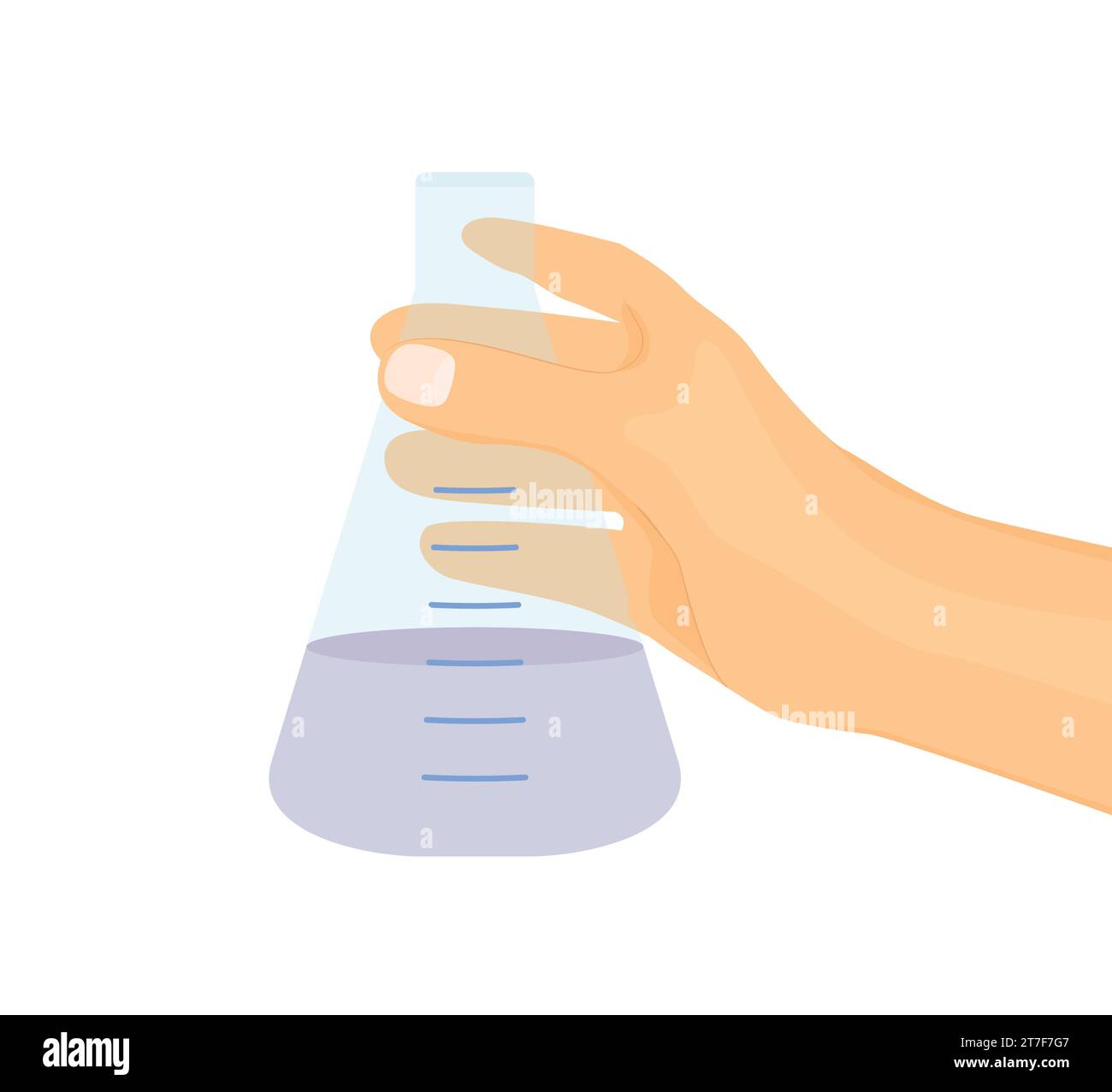 hand holding test tube in the laboratory- vector illustration Stock ...