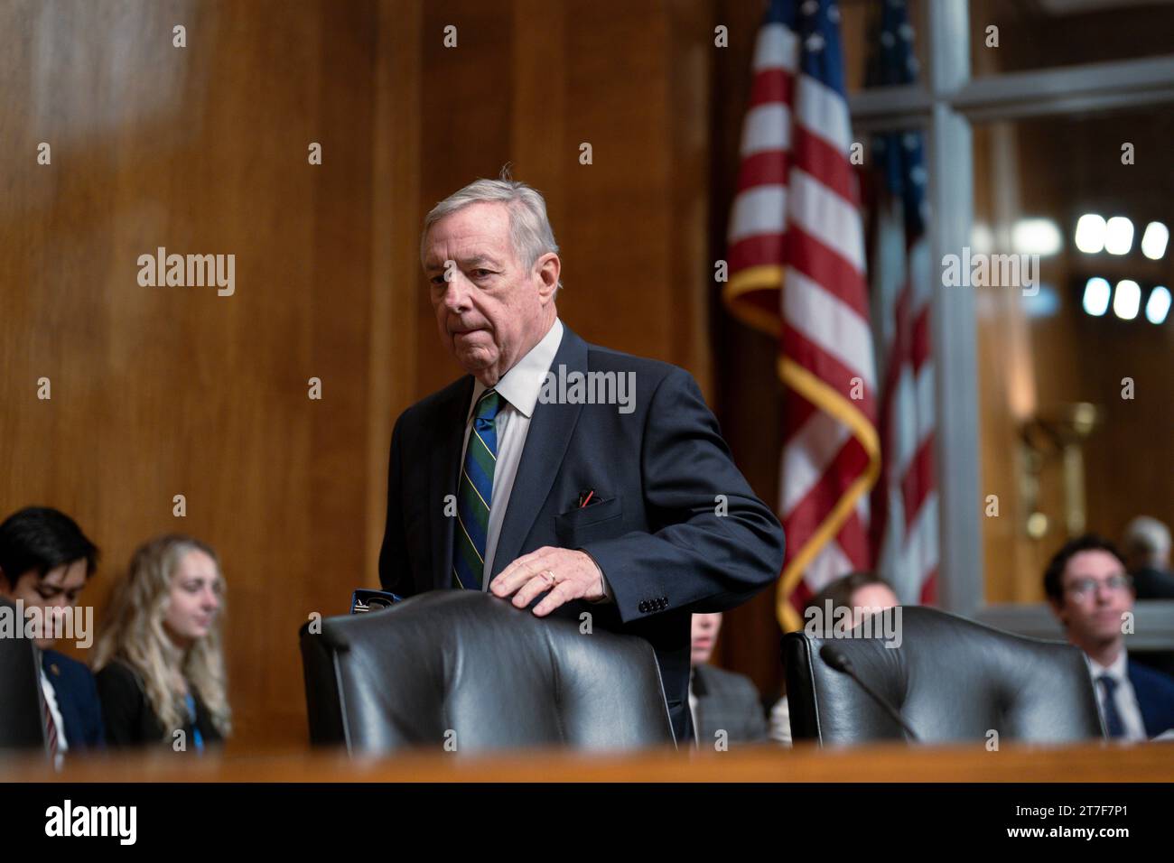 Senate Judiciary Committee Chairman Dick Durbin, D-Ill., arrives to ...