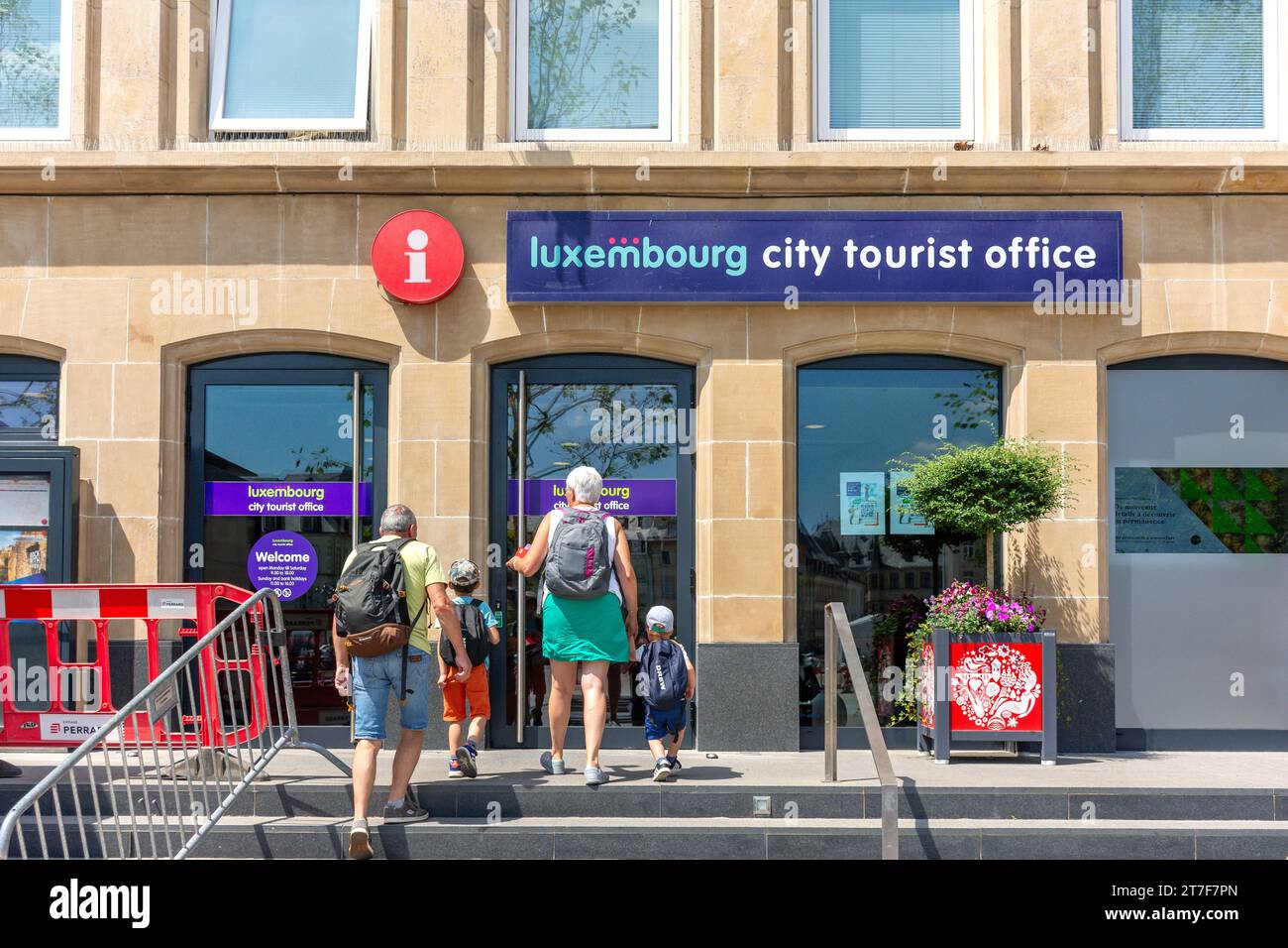 Family visiting Luxembourg City Tourist Office (tourist information ...