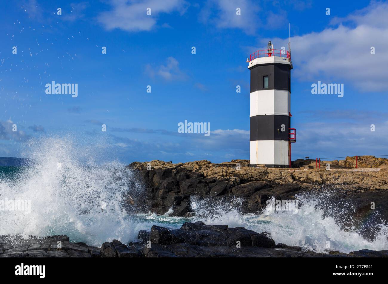 Rue Point Lighthouse, Rathlin Island, County Antrim, Northern Ireland ...