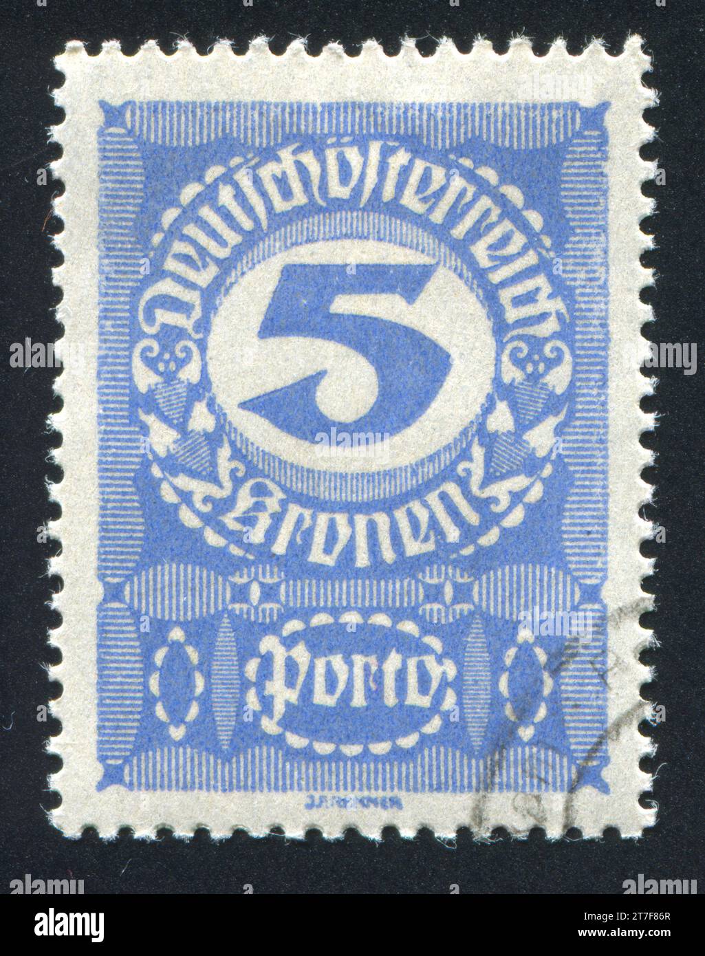 AUSTRIA - CIRCA 1916: stamp printed by Austria, shows ornament, circa ...