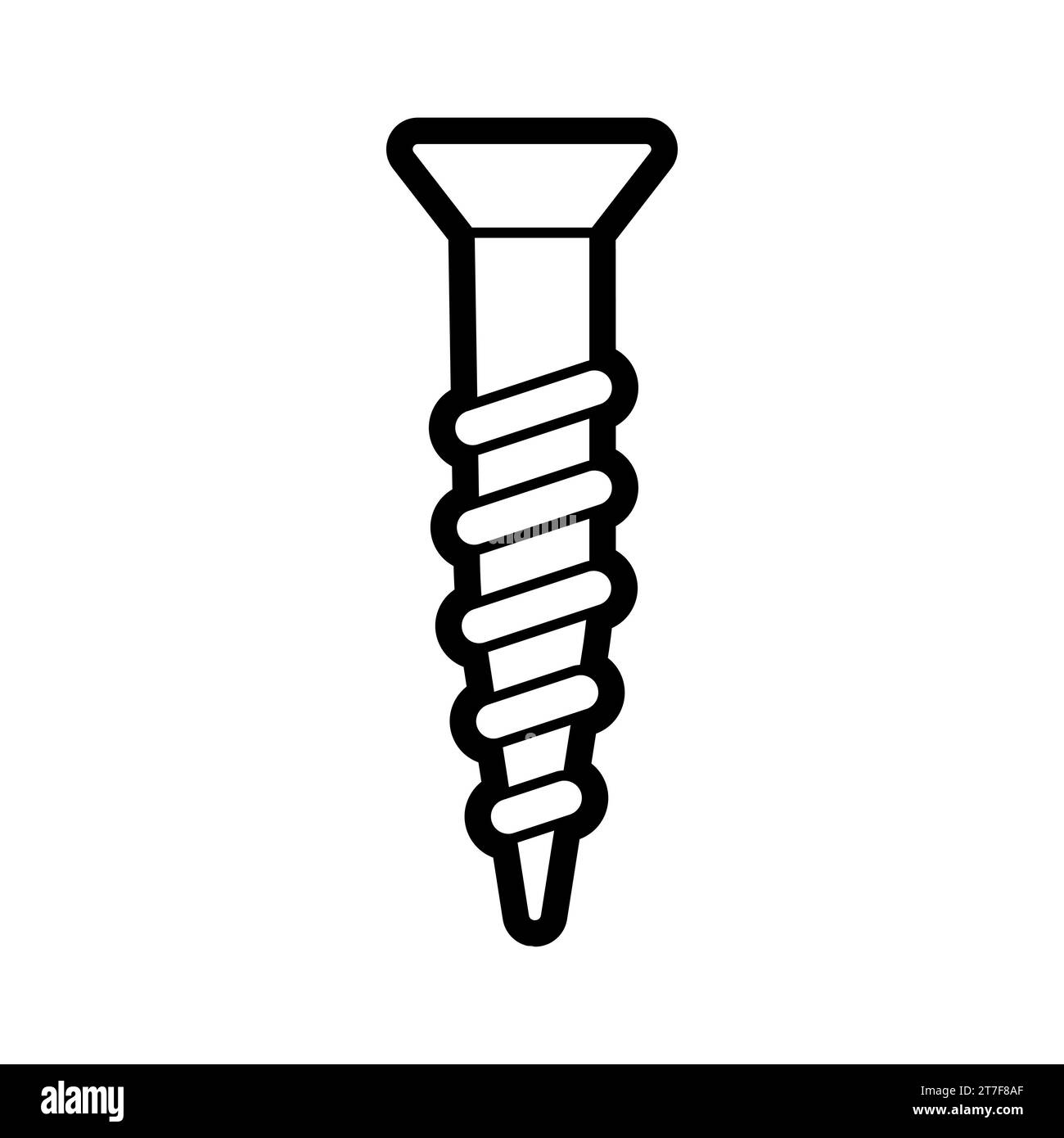 Illustration of self tapping screw. Repair working tool. Equipment for ...