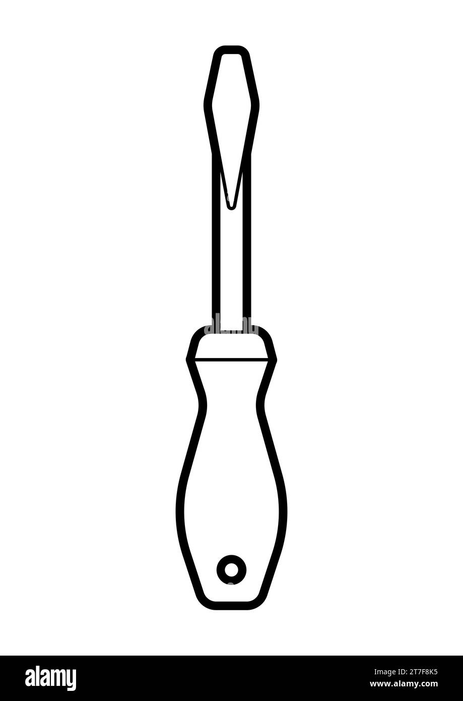 Illustration of screwdriver. Repair working tool. Equipment for ...