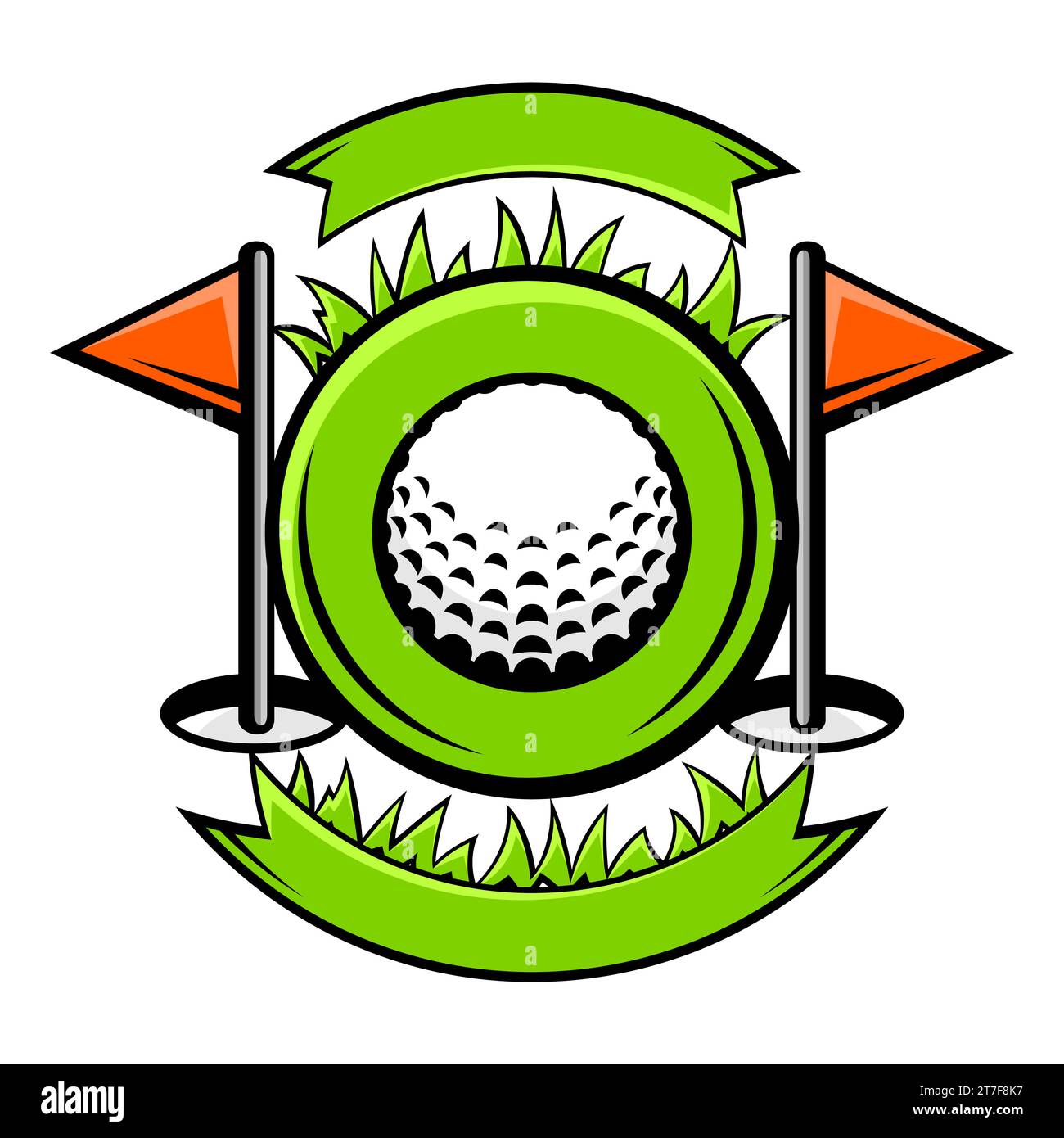 Emblem with golf symbols. Sport club label or emblem Stock Vector Image ...