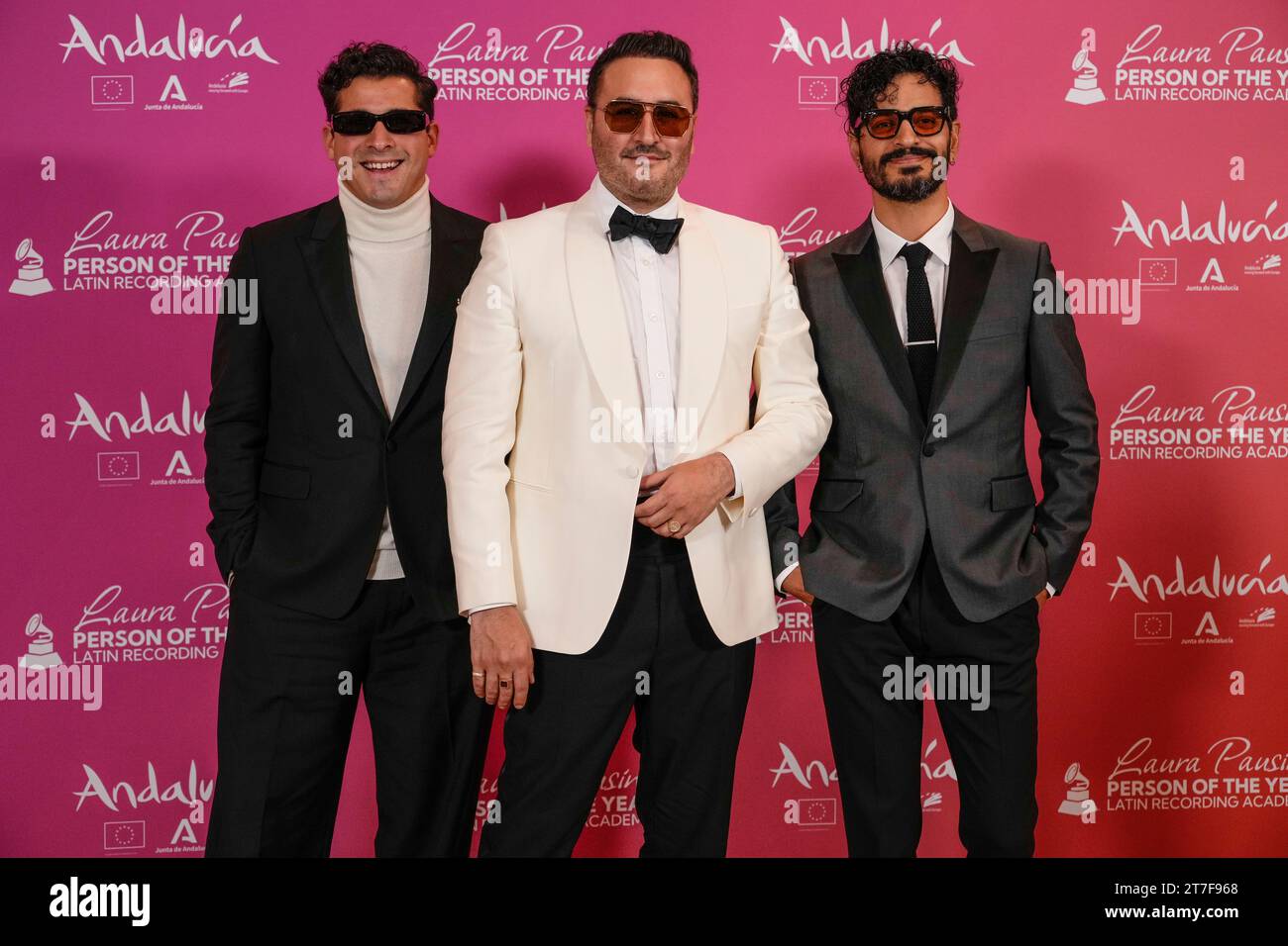 Julio Ramirez, from left, Jesus Navarro and Bibi Marin of Reik arrive ...