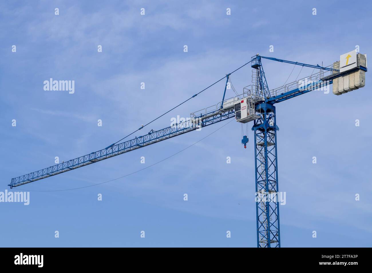 Monte Carlo, Monaco - Blue tower crane Potain MD 175B on construction ...