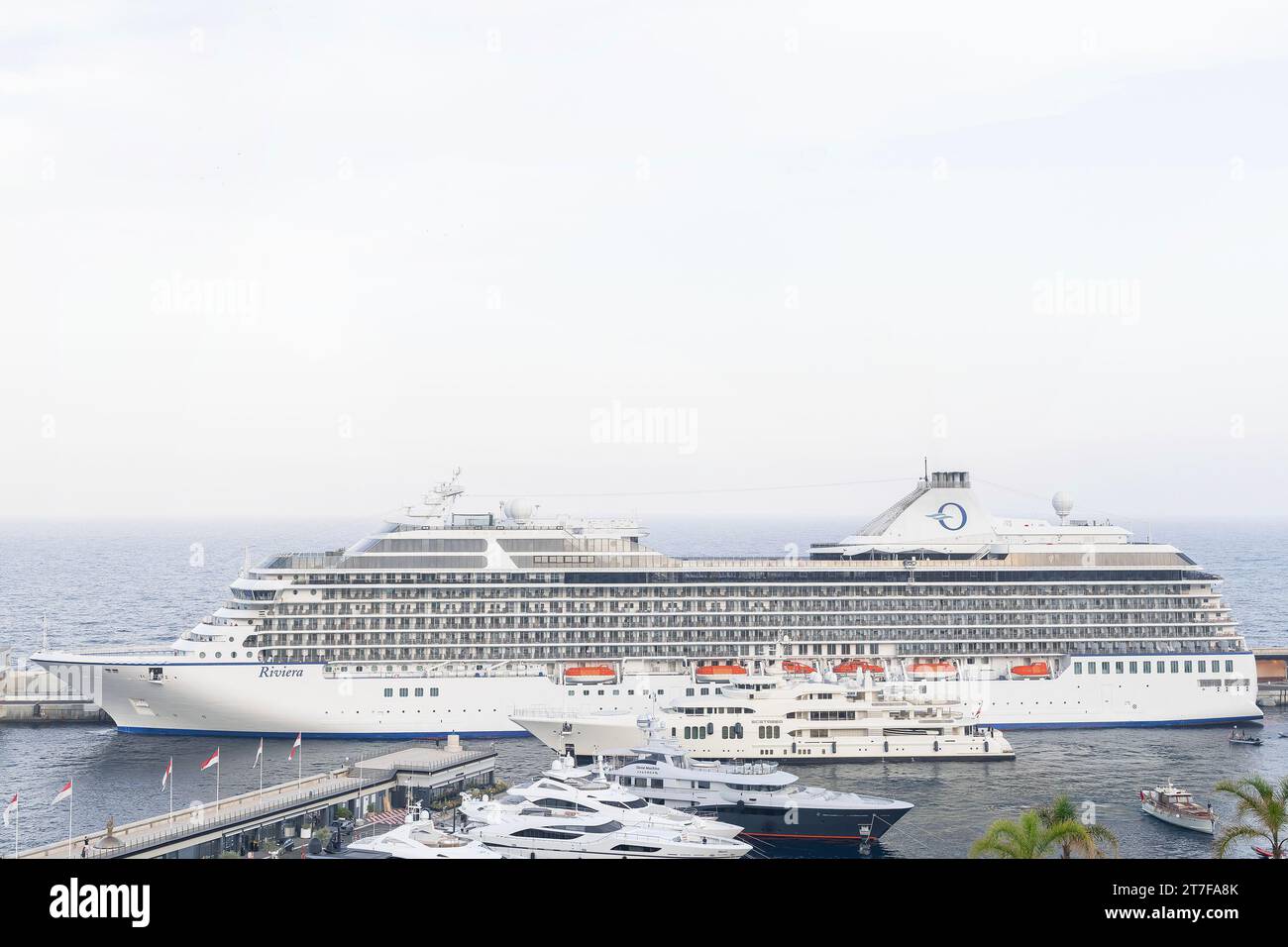 Monte Carlo, Monaco - Cruise Ship RIVIERA alongside at port of Monaco ...
