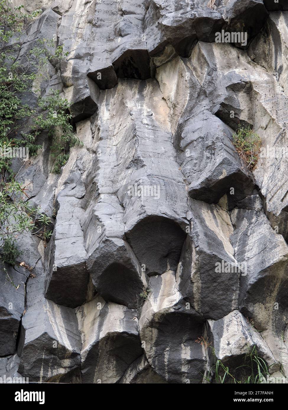 basalt columns, Alcantara Gorge, Gole dell'Alcantara, Alcantara ...