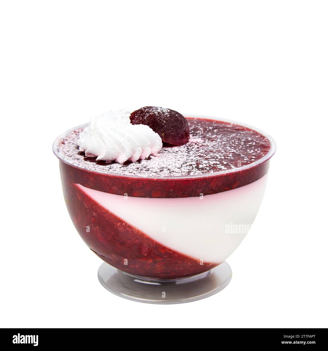 Delicate Italian dessert with vanilla flavor and natural raspberries ...