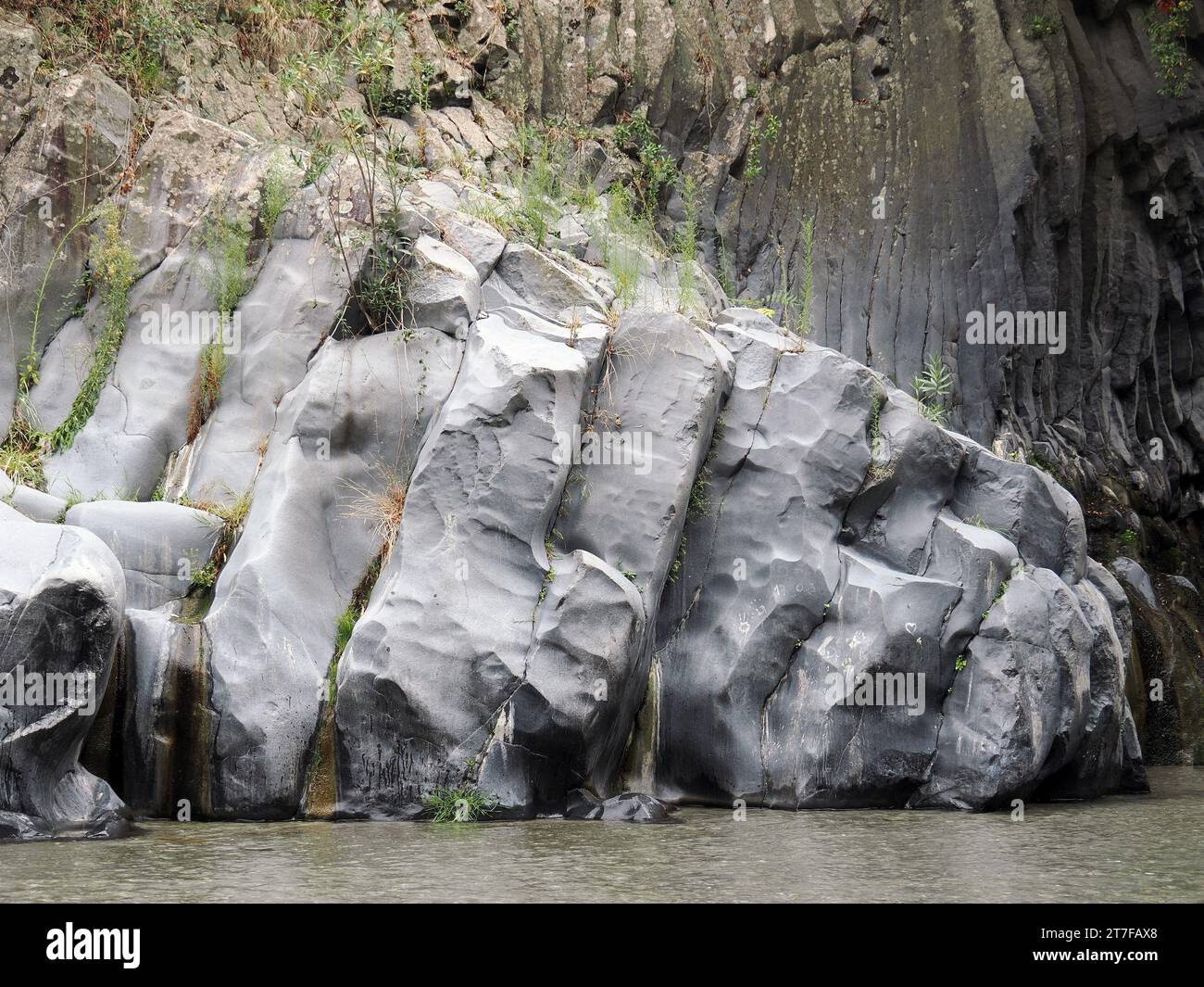 basalt columns, Alcantara Gorge, Gole dell'Alcantara, Alcantara ...
