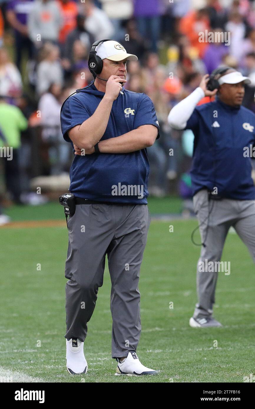 CLEMSON, SC - NOVEMBER 11: Georgia Tech head coach Brent Key during a ...