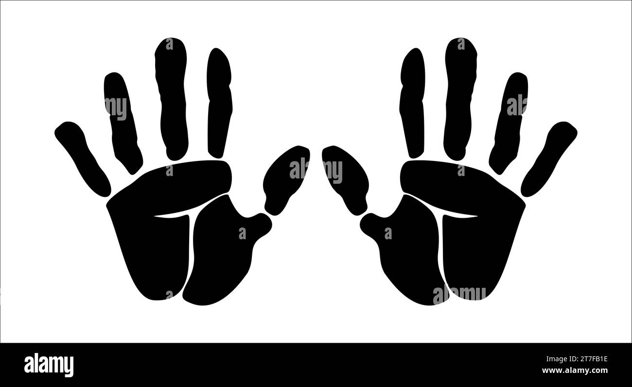 Handprint icon hi-res stock photography and images - Alamy