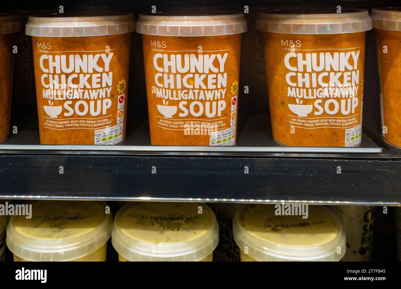 Chunky Chicken Mulligatawny soup at M&S Stock Photo - Alamy