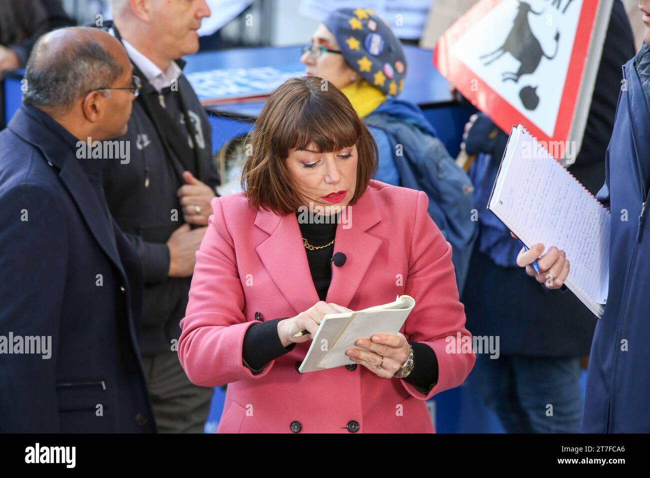 London, UK. 15th Nov, 2023. Beth Rigby, Sky's political editor seen ...