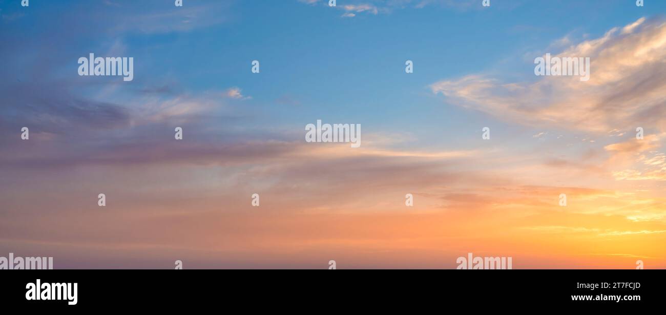 Glowing real sky at sunset texture background overlay. Dramatic red ...