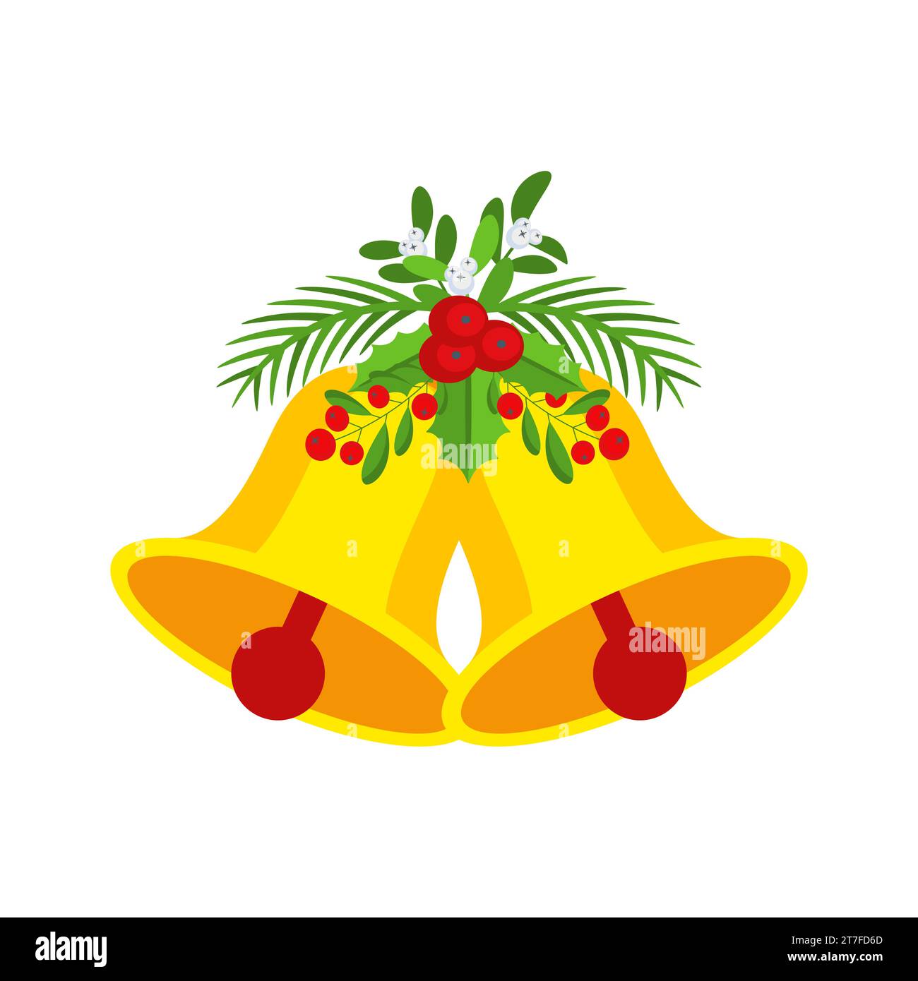 Jingle bells holly berries illustration Cut Out Stock Images & Pictures ...