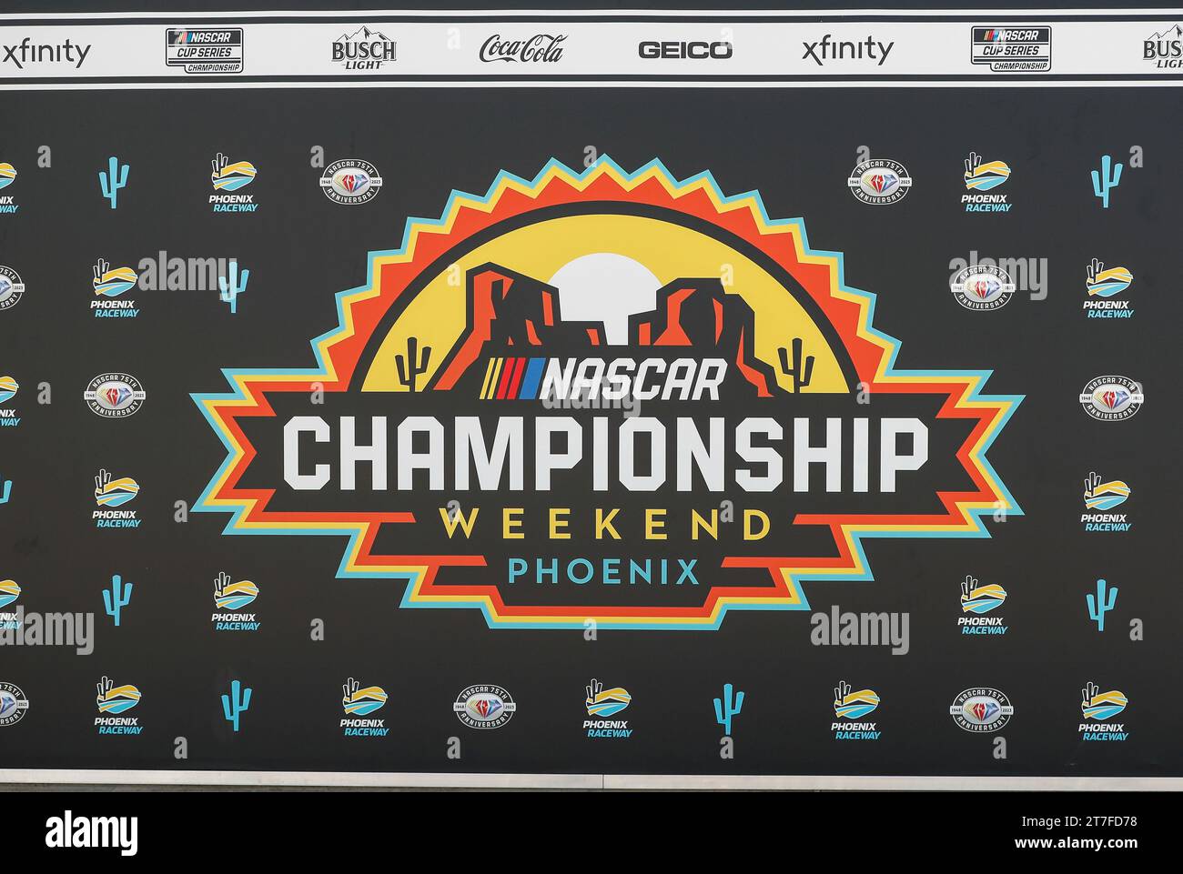 AVONDALE, AZ - NOVEMBER 05: A NASCAR championship weekend sign before ...