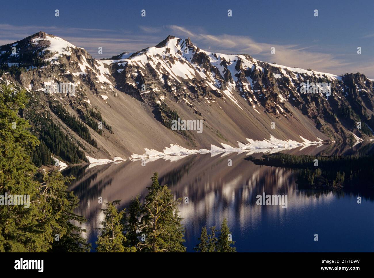 Hillman Peak & The Watchman, Crater Lake National Park, Oregon Stock ... Hillman Peak & The Watchman, Crater Lake National Park, Oregon Stock ...
