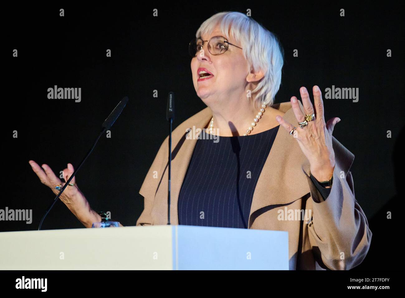 Berlin, Germany. 15th Nov, 2023. Claudia Roth, Minister of State for ...