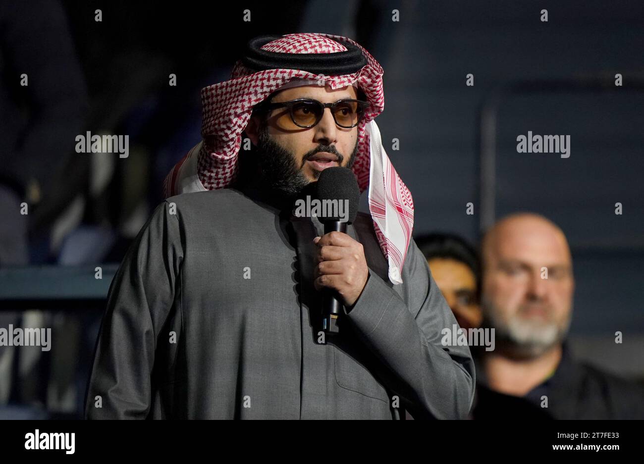 General Entertainment Authority chairman Turki Al-Sheikh during a press ...