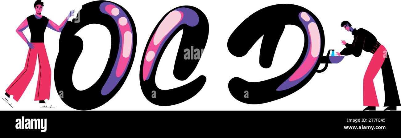 obsessive compulsive disorder illustration Stock Vector Image & Art - Alamy