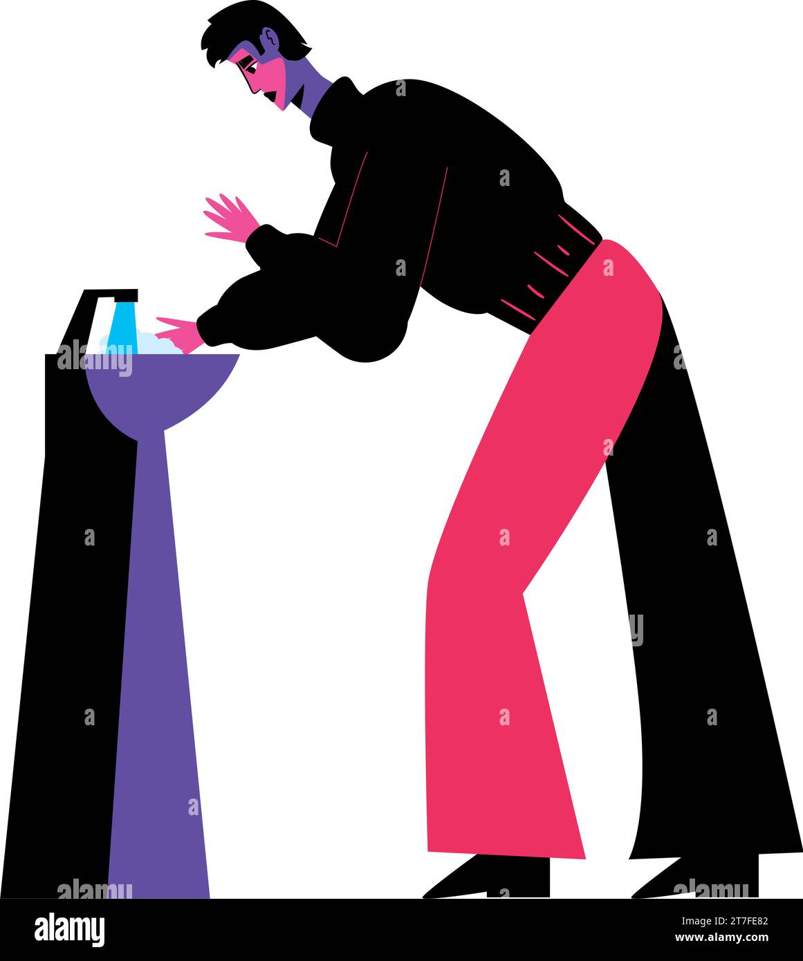 Compulsive behavior Stock Vector Images - Alamy