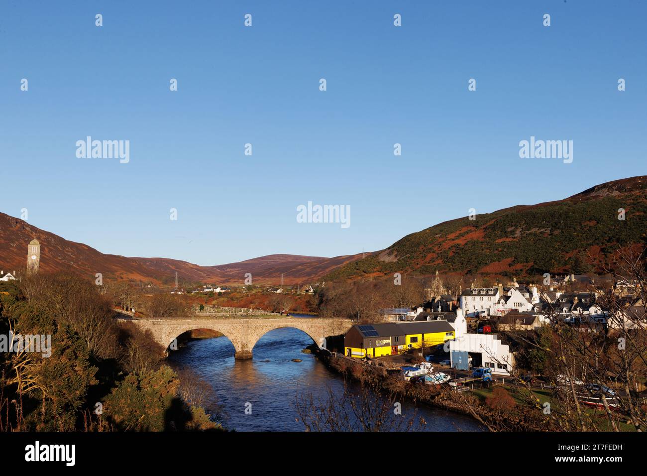 Helmsdale, Sutherland, Scotland. Nov. 15, 2023. A scene from Helmsdale ...
