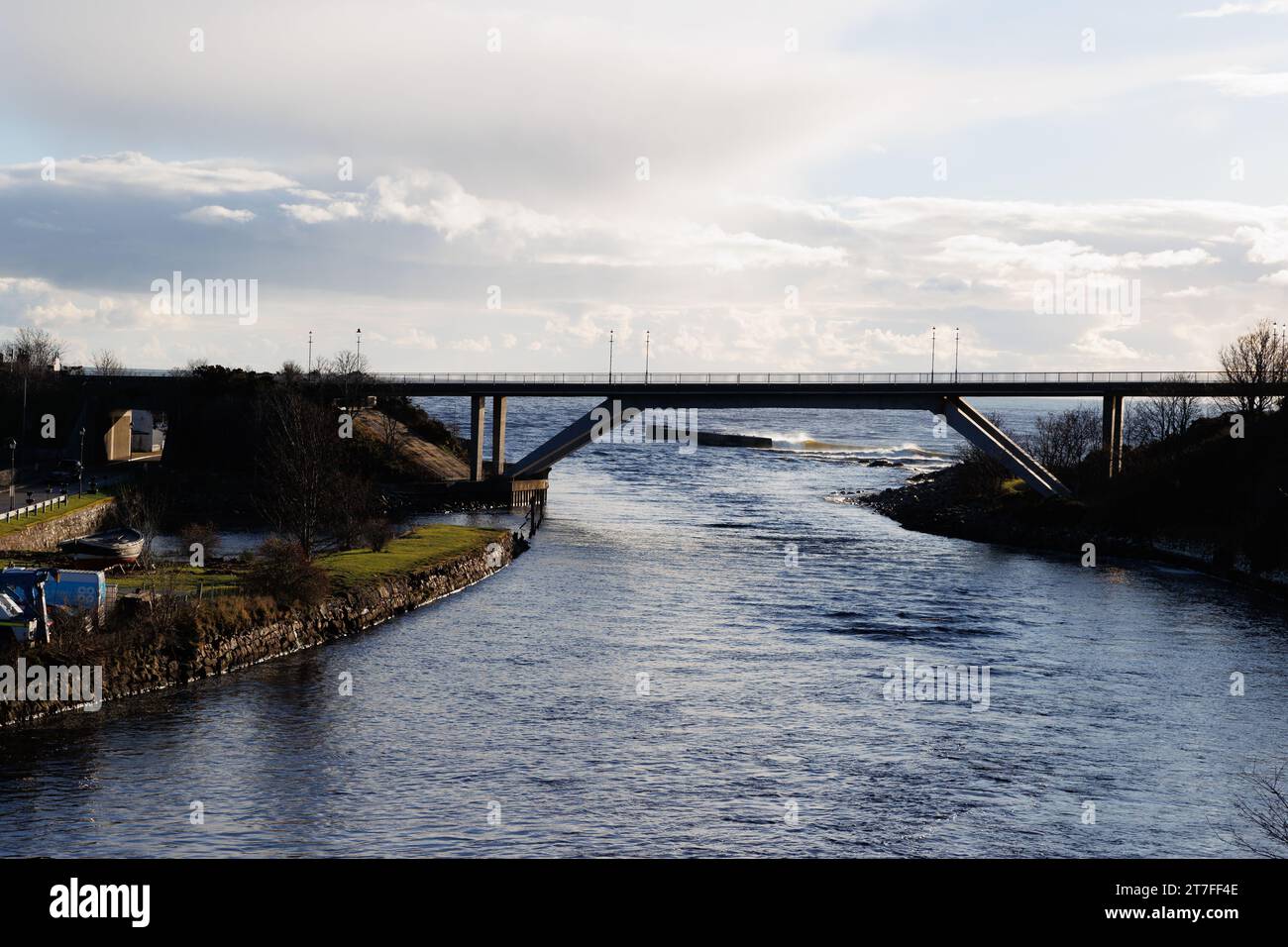 Helmsdale, Scotland. Nov. 15, 2023. A view of the A9 motorway bridge ...