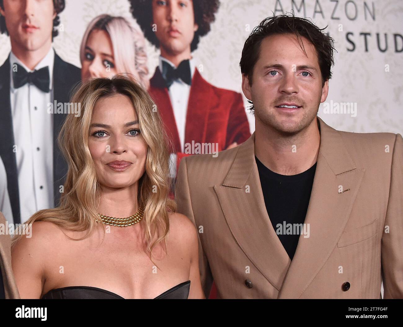 Los Angeles, USA. 14th Nov, 2013. Margot Robbie and Tom Ackerley ...