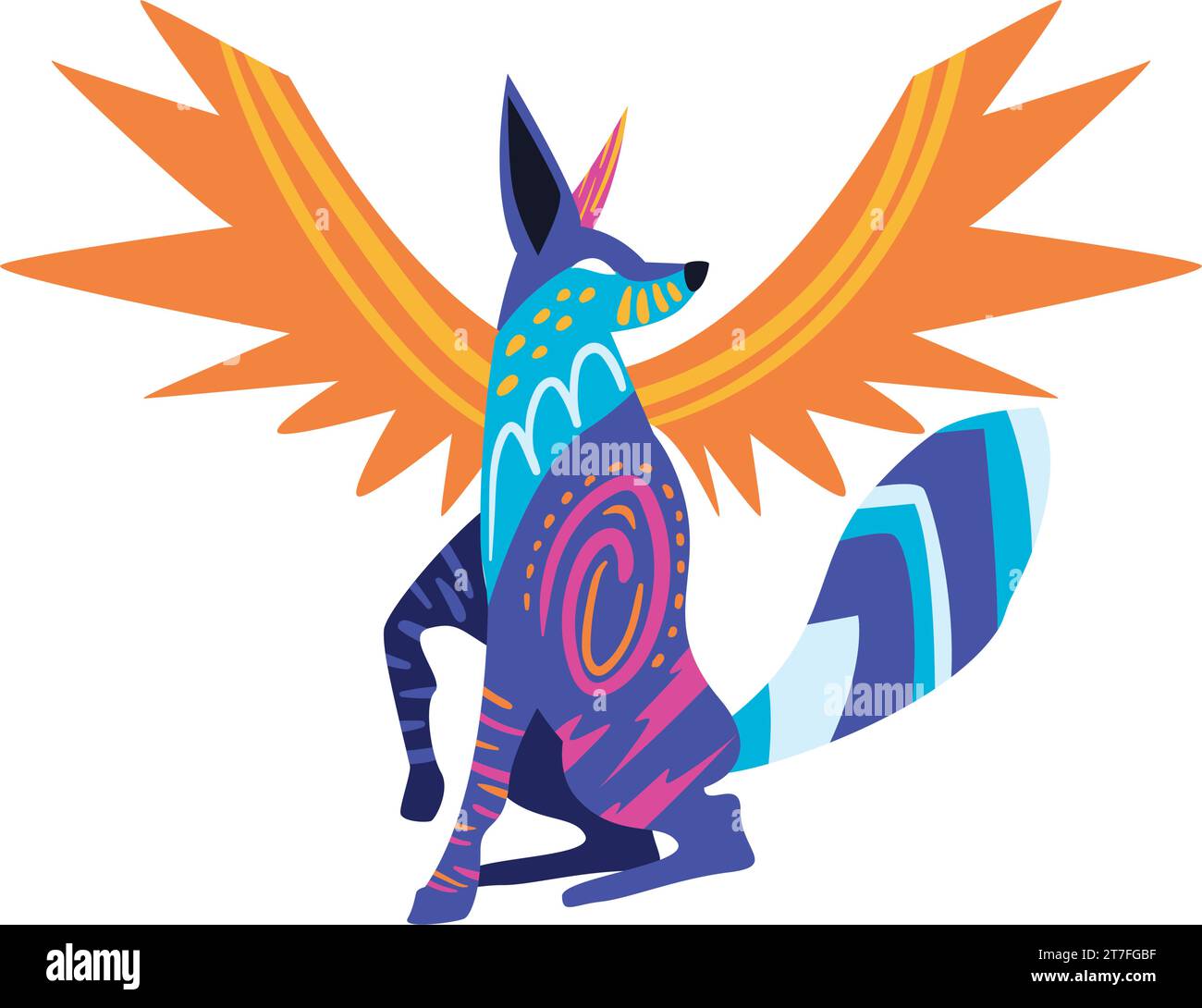 alebrije dog with wings Stock Vector Image & Art - Alamy