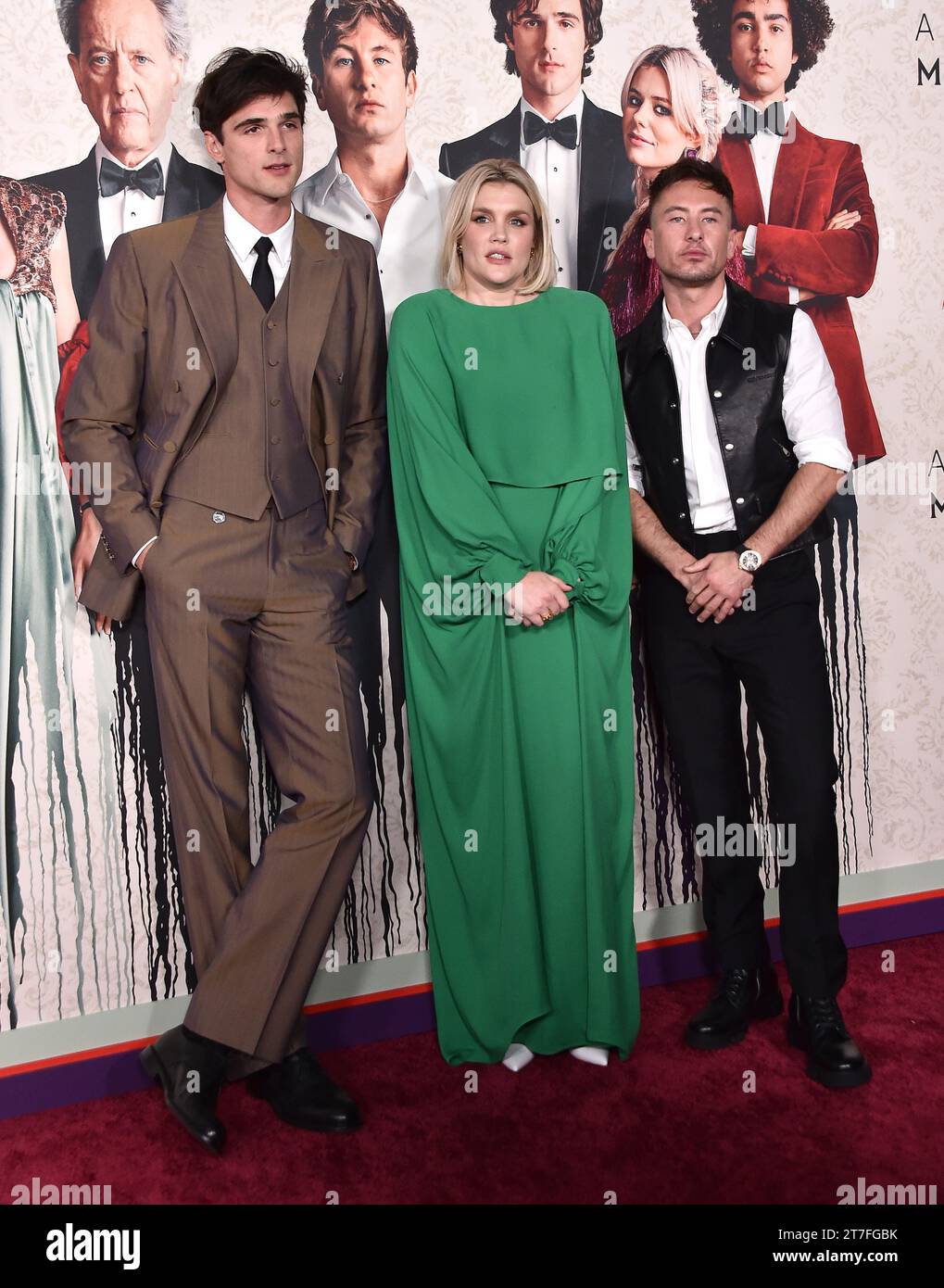 Los Angeles, USA. 14th Nov, 2023. Jacob Elordi, Emerald Fennell and ...