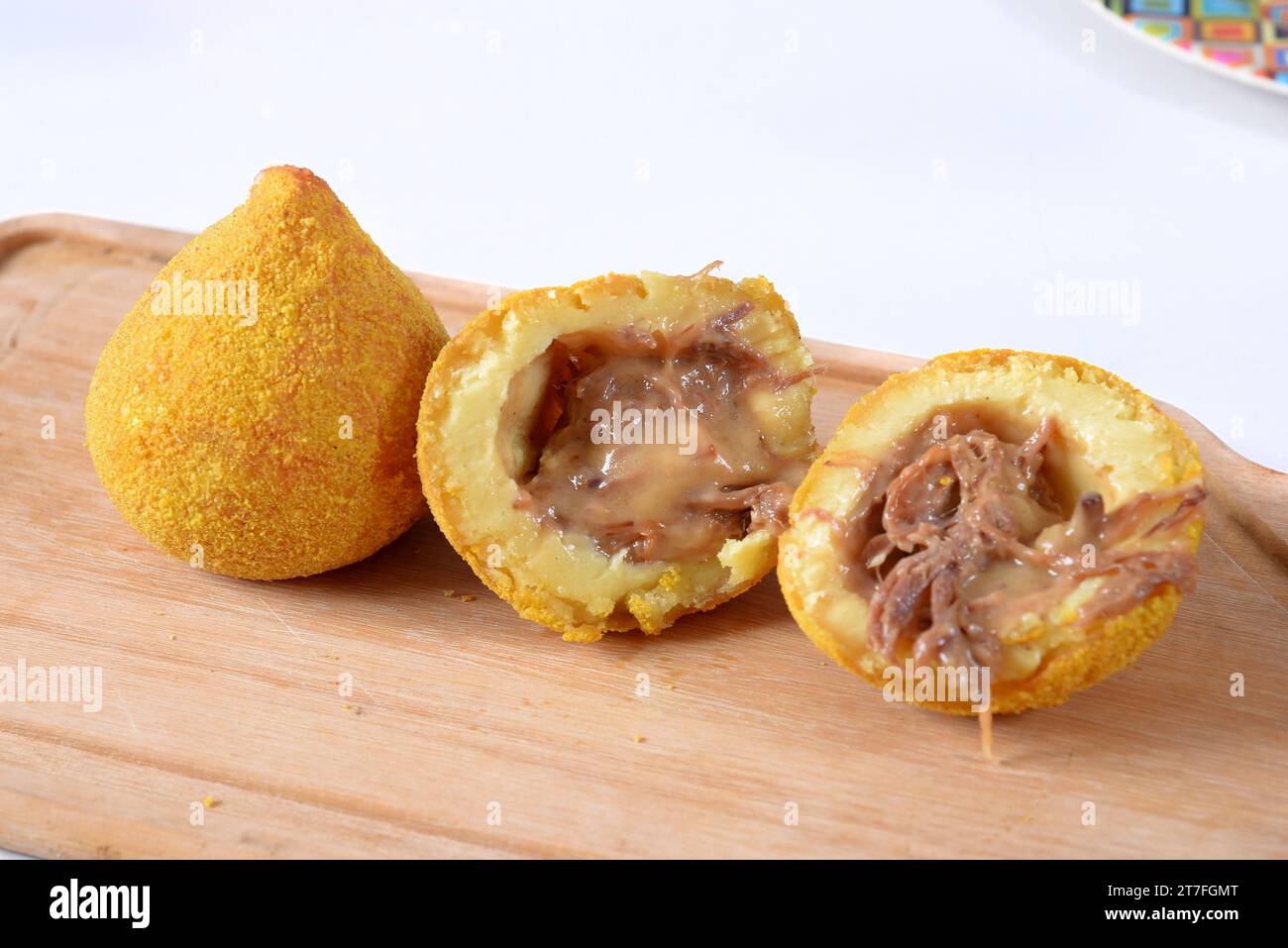 Coxinha traditional brazilian snack Chicken coxinha. potato dumpling ...