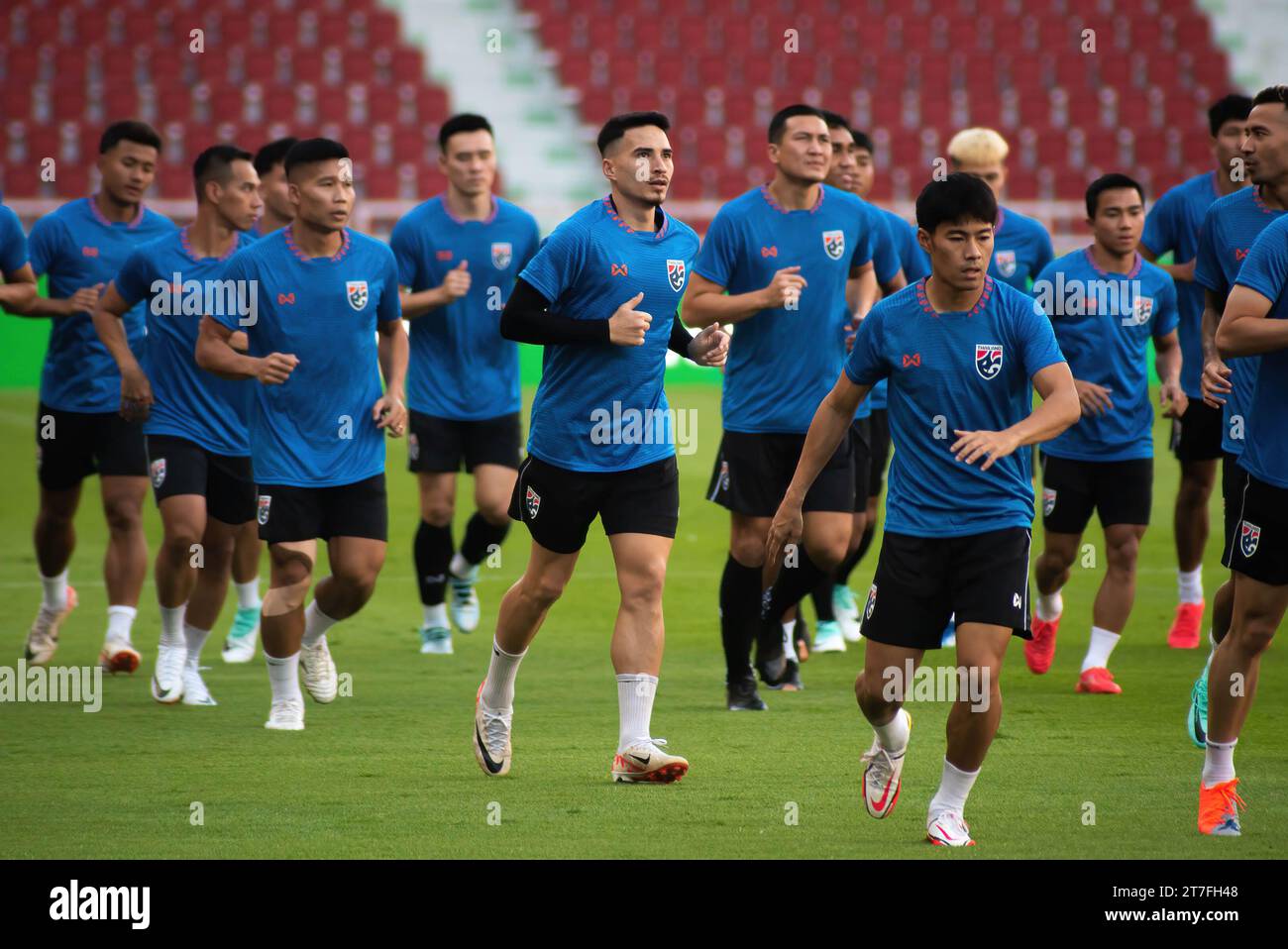 Bangkok, Thailand. 15th Nov, 2023. Thailand's national football team ...