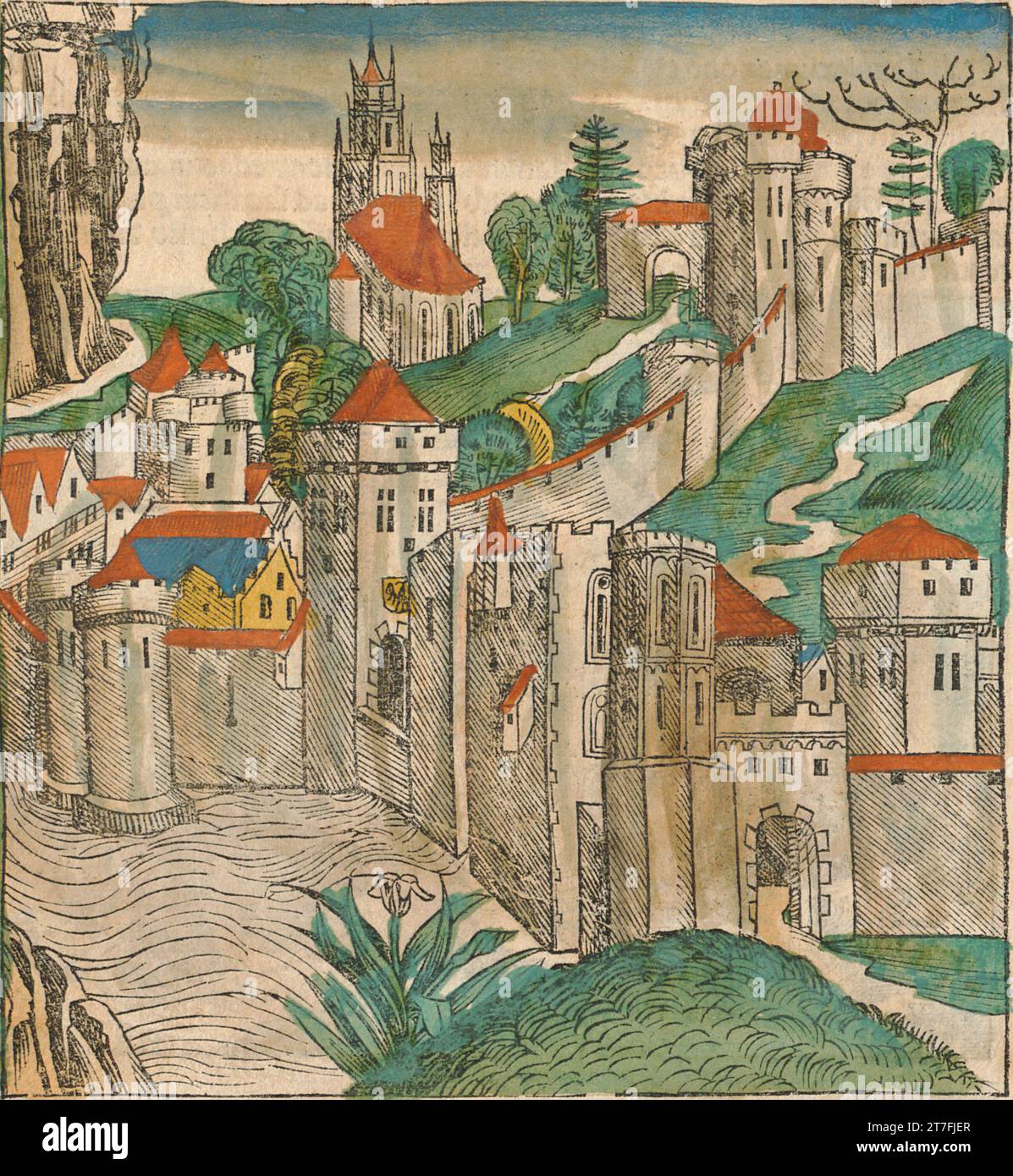 Depiction of Memphis, Byzantine Empire - Illustration from The ...