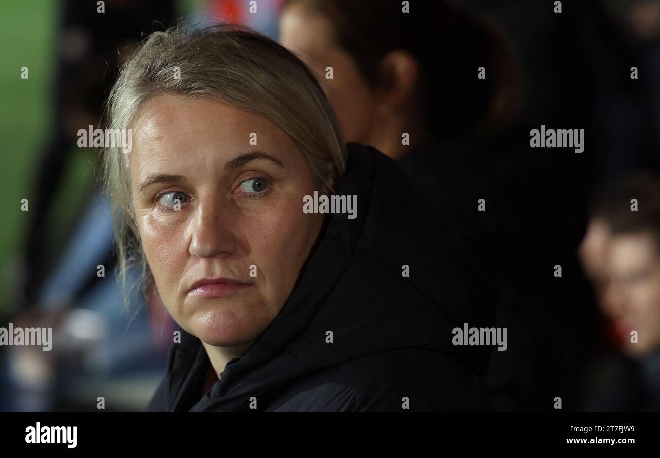 Chelsea manager Emma Hayes before the UEFA Women's Champions League ...