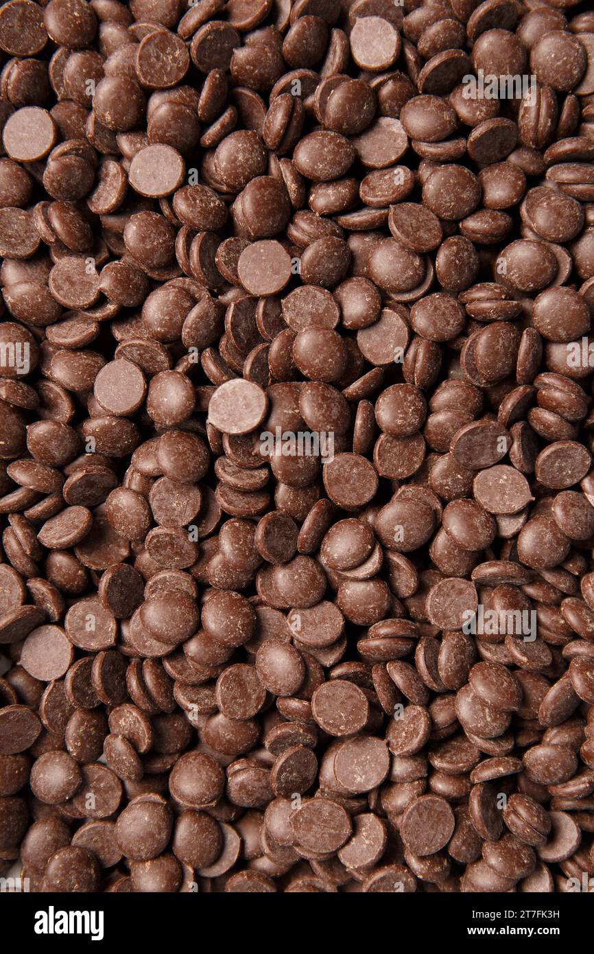 Chocolate drops for making chocolate, candies, pastries, cakes as a ...