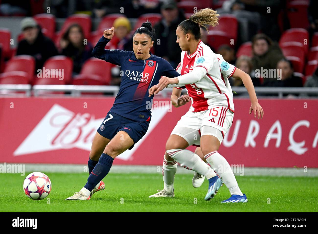 AMSTERDAM - (l-r) Sakina Karchaoui of Paris Saint-Germain, Chasity ...