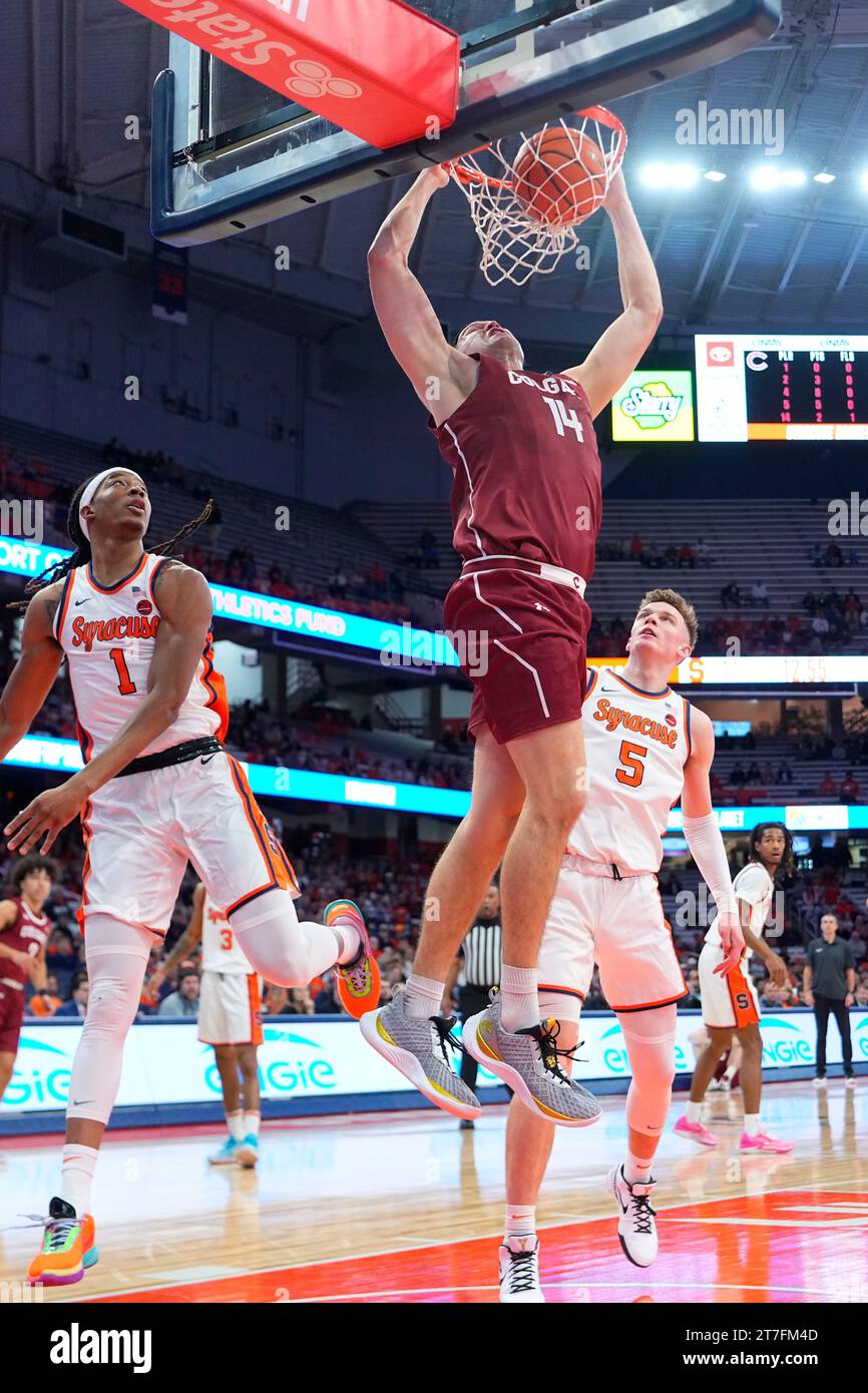 SYRACUSE, NY - NOVEMBER 14: Colgate Raiders Forward Keegan Records (14 ...