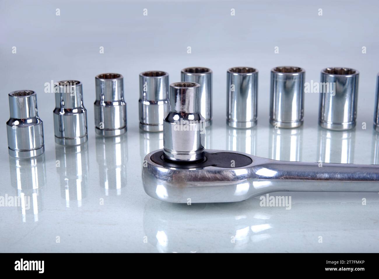 Set of torque wrenches or car repair. Professional tools. Torque wrench ...