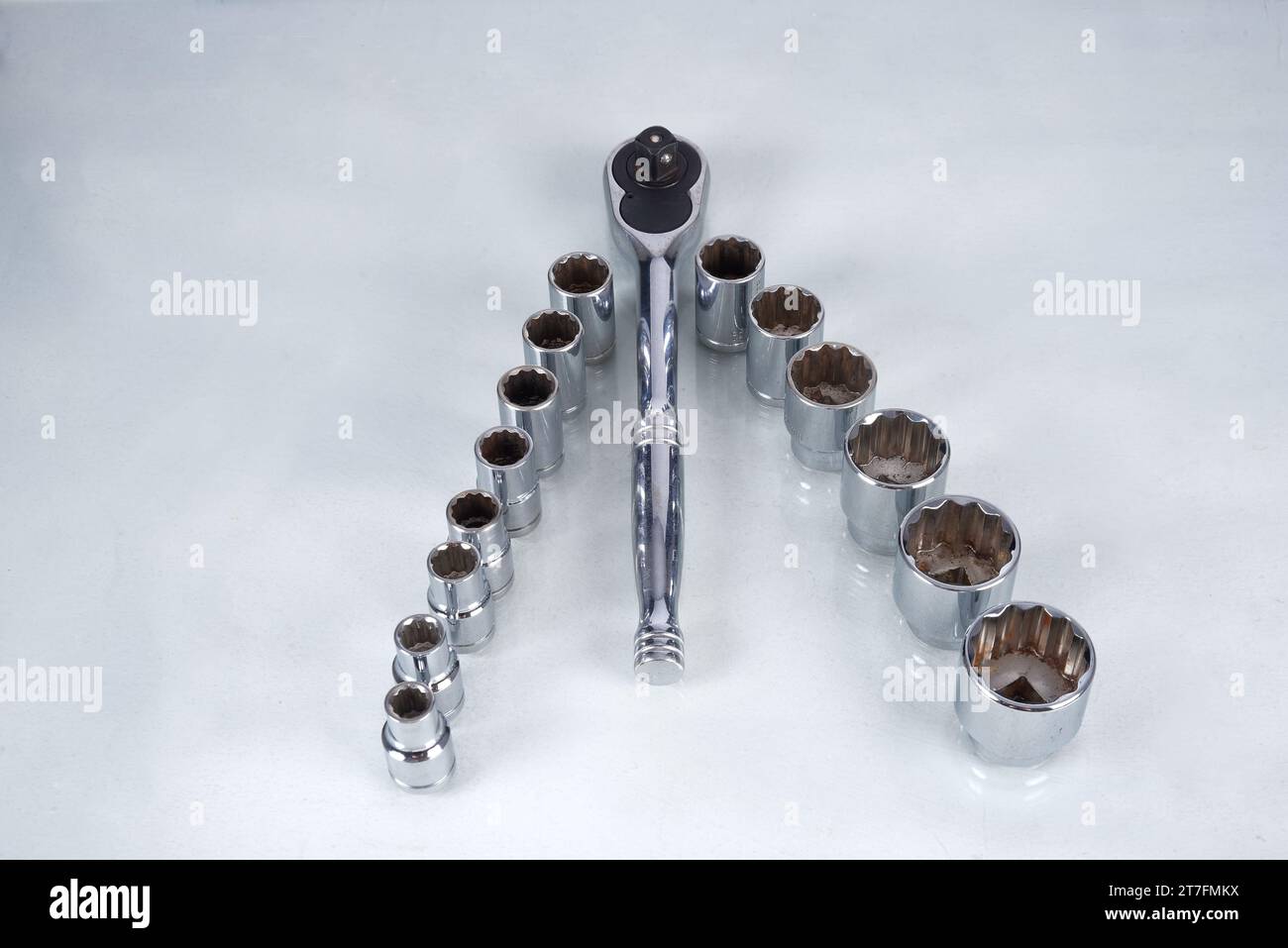 Set of torque wrenches or car repair. Professional tools. Torque wrench ...